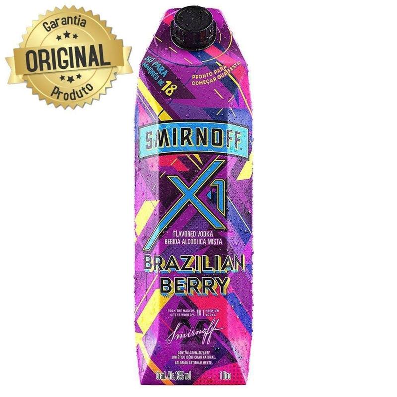Vodka X1 Brazilian Berry 1 Litro - Smirnoff - Vodka - Magazine Luiza