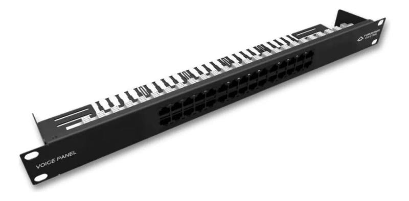 Voice Panel 30 Portas Cat.3 1u - Rack Espelhamento Fácil 19'' - Voice ...