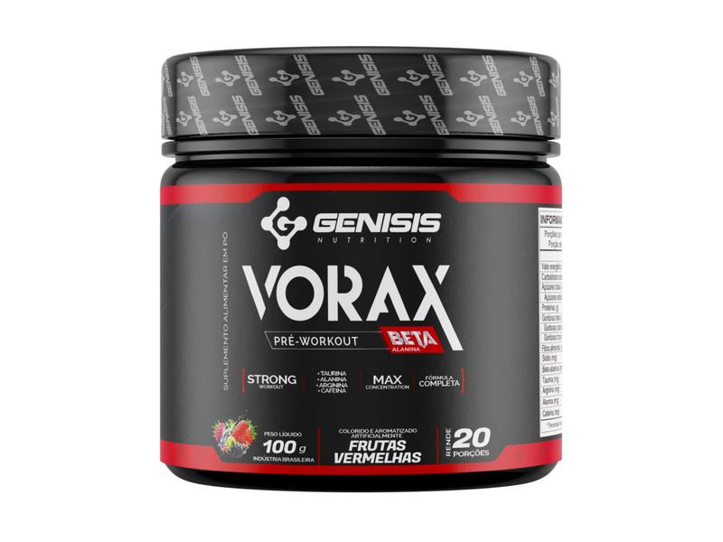 Vorax beta - pré treino - 100g - GENISIS NUTRITION - Pré Treino ...