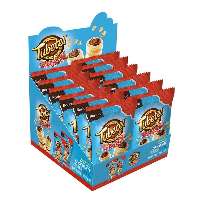 Wafer Recheado Tubete Chocolate 44g c/12 - Barion - Wafer - Magazine Luiza