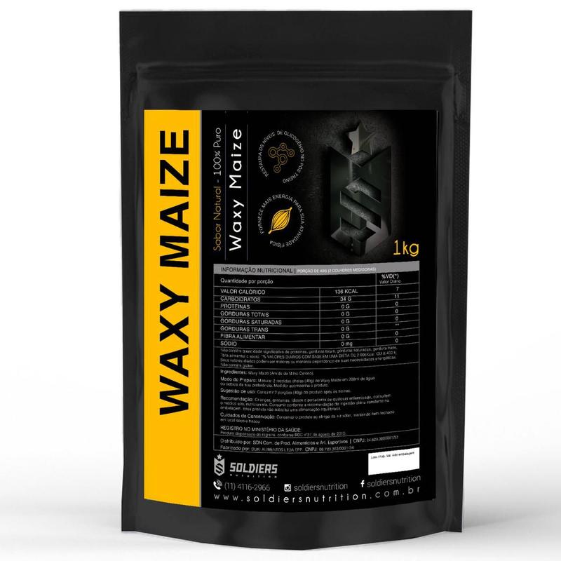 Waxy Maize 1Kg - 100% Puro Importado - Soldiers Nutrition - Waxy Maize ...