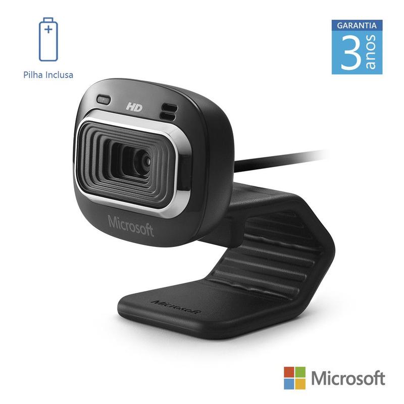 Webcam Lifecam Microsoft Hd 720p 30fps Microfone Com Redução de Ruído ...