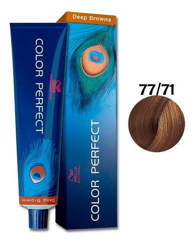 Wella Color Perfect 77-71 Louro Médio Int Marrom Acinz 60g - Tinta de ...