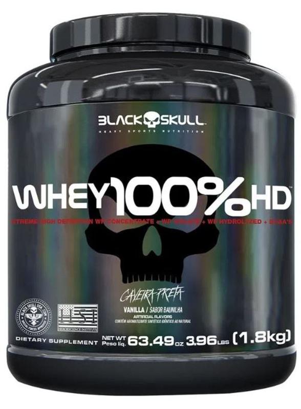 Whey 100%HD BlackSkull - 1,8kg (WPC, WPI E WPH) - Whey Protein - Magazine Luiza