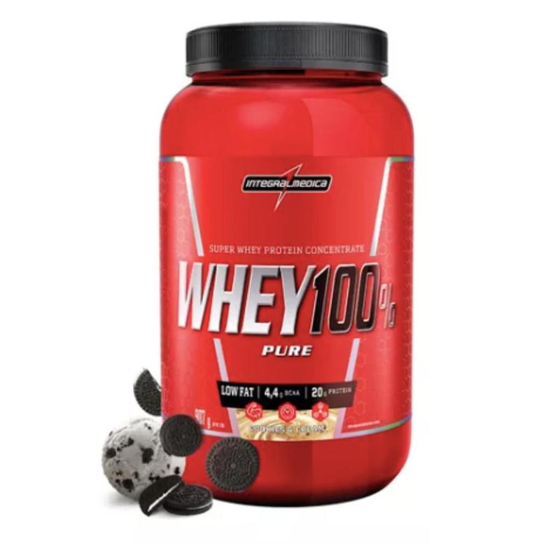 Whey 100% pote 907g - cookies & cream - integralmedica - Whey Protein - Magazine Luiza
