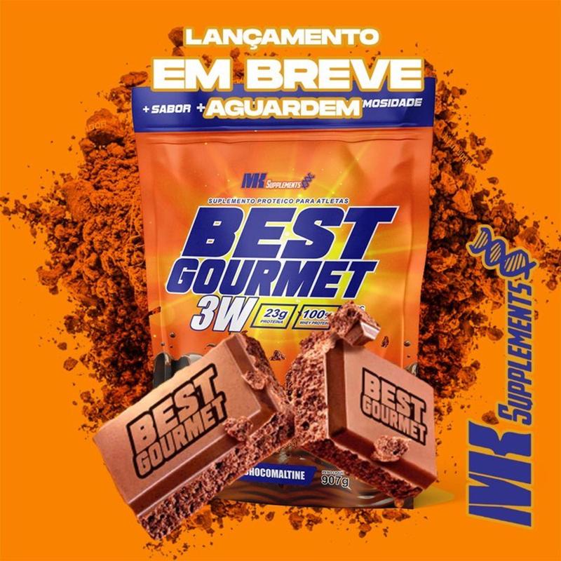Whey Best Gourmet 3w MK Supplements 907Gr Refil Escolha seu sabor ...
