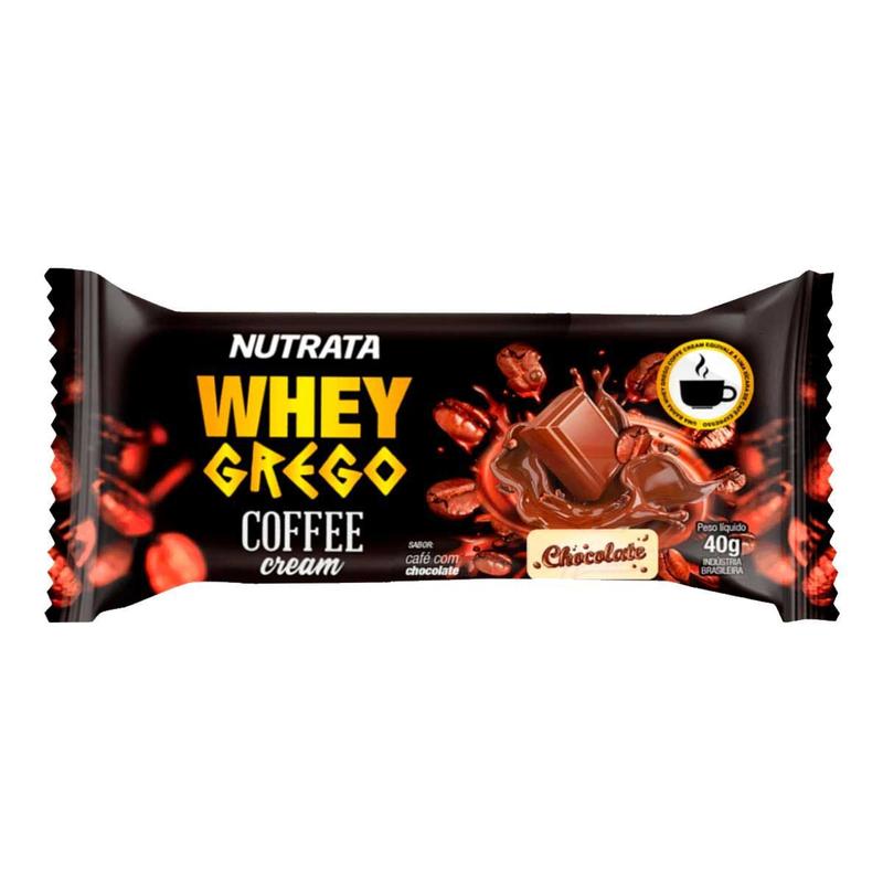 Whey Grego Coffee Cream Bar 40g - NUTRATA - Massa Muscular - Magazine Luiza