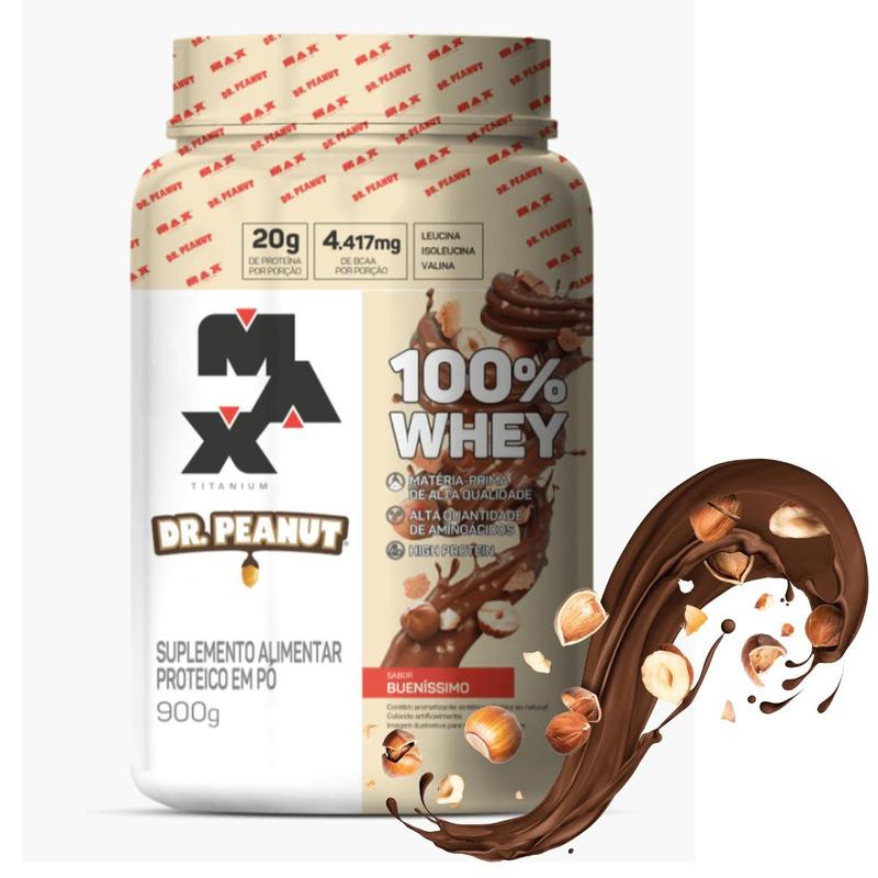 Whey Max Titanium Dr Peanut gourmet 100% concentrado 900g - Whey Protein Concentrado - Magazine ...
