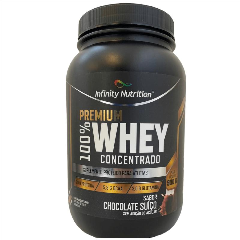 Whey premium 100% concentrado 900 g. chocolate suíço - Infinity ...