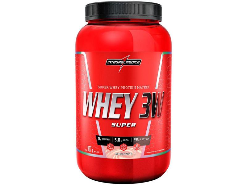 Whey Protein Integralmédica 3W Super 907g - Morango Natural - Whey ...