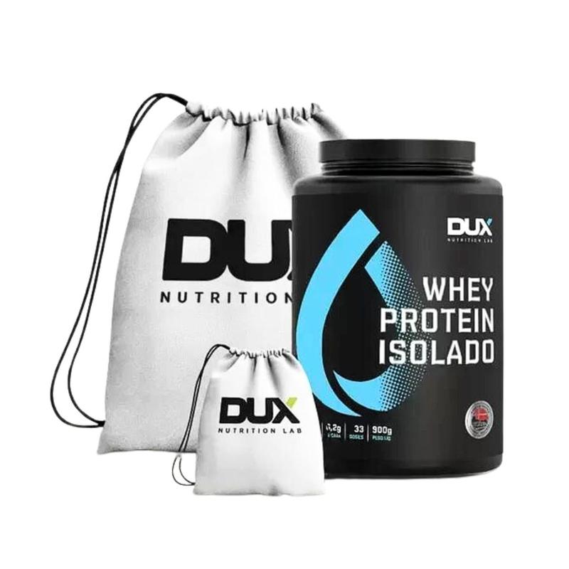 Whey Protein Isolado 900g - Dux Nutrition + Bolsa TNT Dux - Kit de ...
