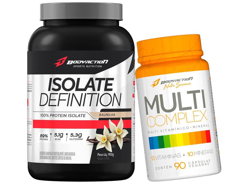 Whey Protein Isolado 900g + Multivitamínico 90 Caps - Bodyaction - Body ...