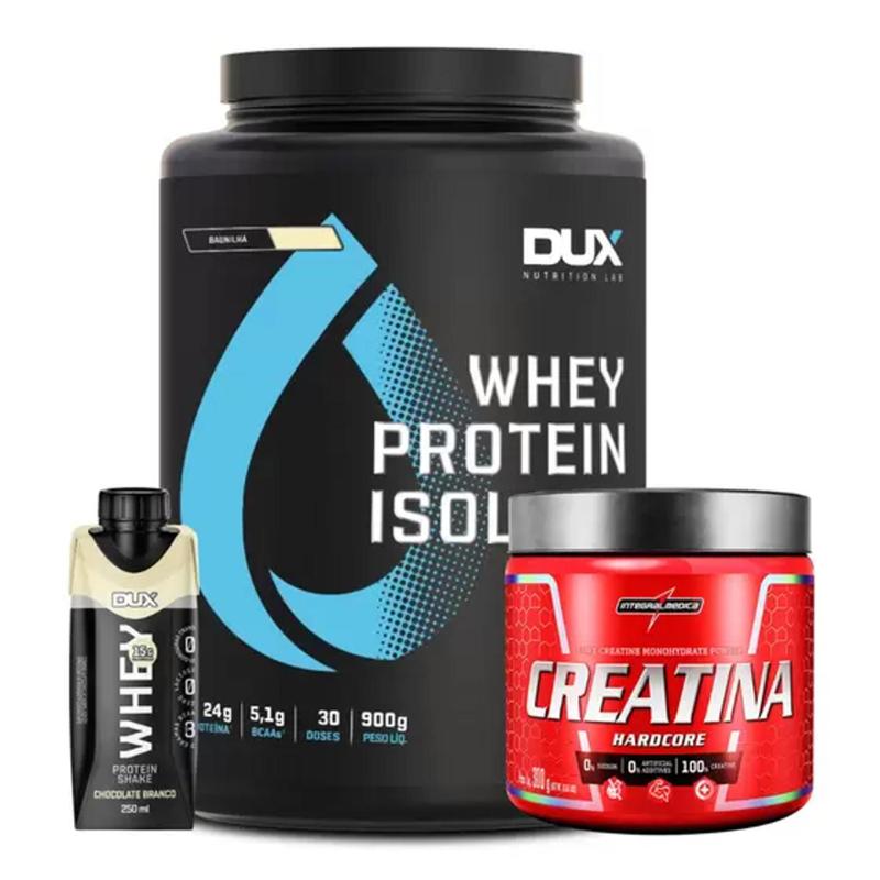 Whey Protein Isolado - Pote 900G + Whey Protein Shake - 250ml - Dux ...