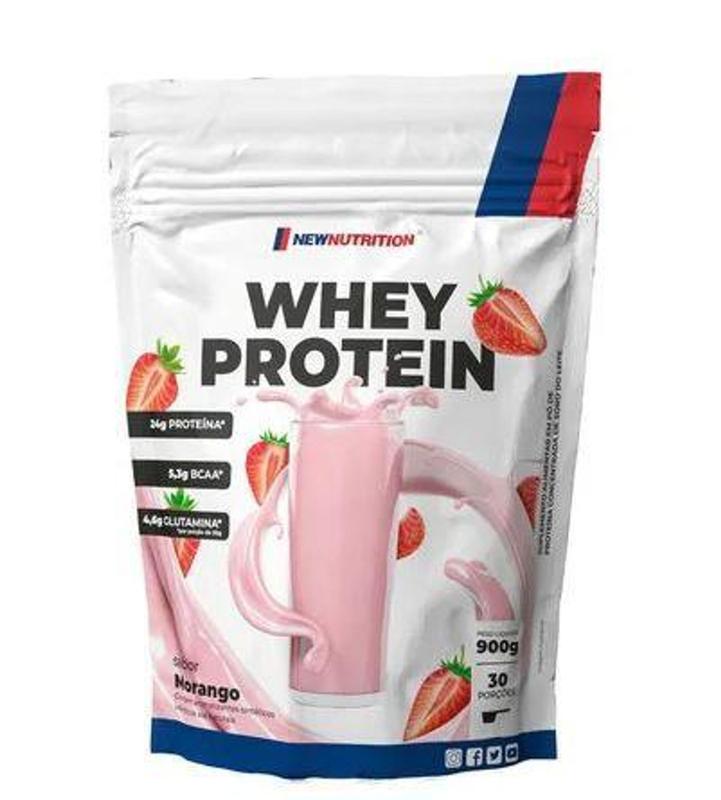 Whey protein new 900g morango - NEW NUTRITION - Whey Protein - Magazine ...