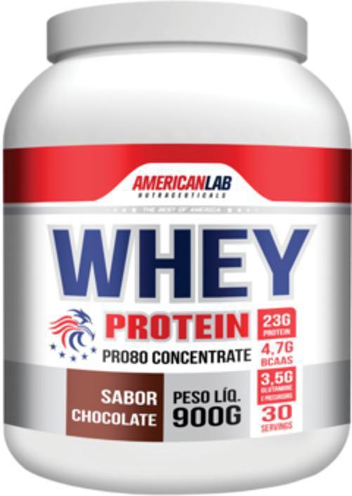 Whey Protein Pro Chocolate 900G Ganho De Massa Muscular. - Americanlab ...