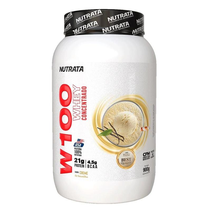 Whey - w100 concentrado - baunilha 900gr - nutrata - Whey Protein ...