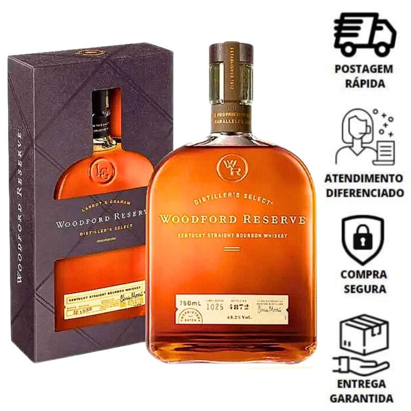 Whisky Americano Bourbon Woodford Reserve Garrafa 750ml - Whisky ...