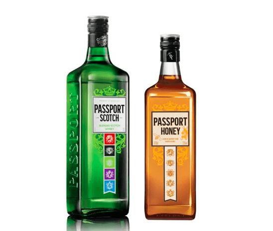 Whisky Escocês Passport Honey 670ml + Whisky Passport Scotch 1L ...