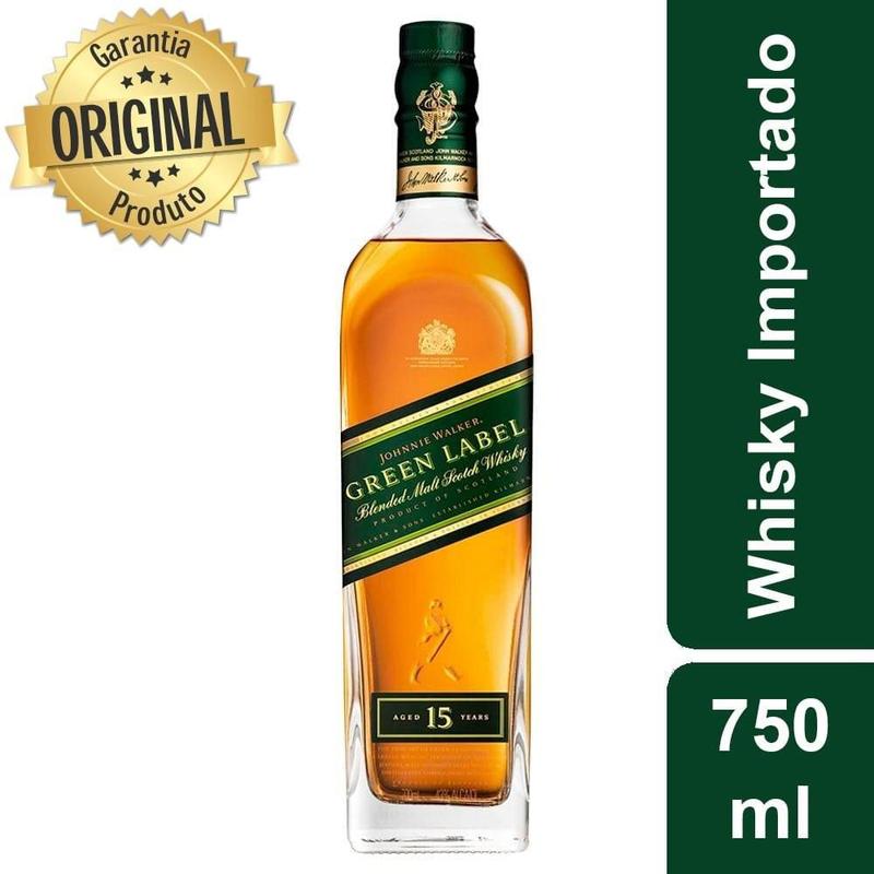 Whisky Johnnie Walker Green Label 15 Anos - 750ml - Whisky - Magazine Luiza
