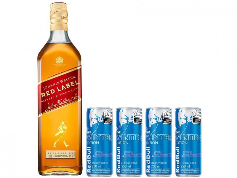 Whisky Johnnie Walker Red Label Escocês 1L + Red - Bull The Winter ...