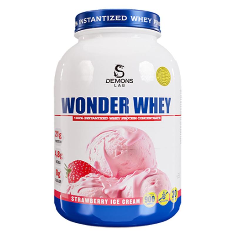 Wonder Whey 900g Whey Protein Concentrado - Demons Lab - Massa Muscular ...