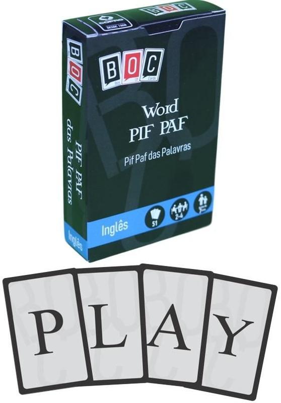 Word Pif Paf - Pif Paf Das Palavras - Box Of Cards - 51 Cartas - Boc 1 ...