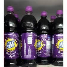 Xarope de Guaraná ou Guaraná com Açaí Concentrado Ativ Plus - 1 Litro ...