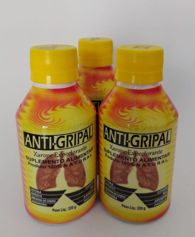 Xarope Expectorante Anti Gripal Lambedor Concentrado 220ml kit 3 ...