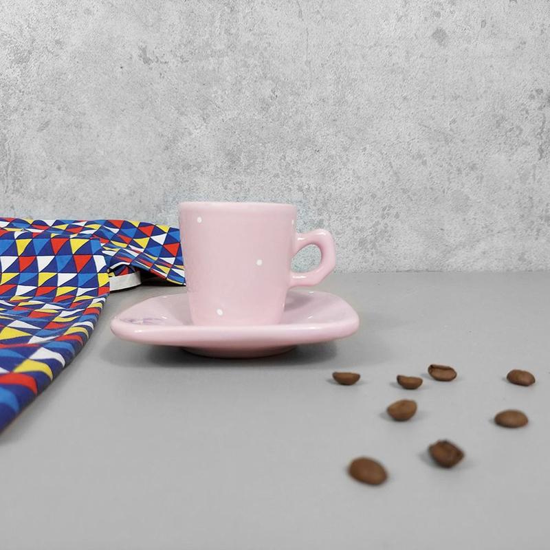 Xícara de Café Provençal 60 ml Rosa Poá - Ordalha - Xícaras de Café ...