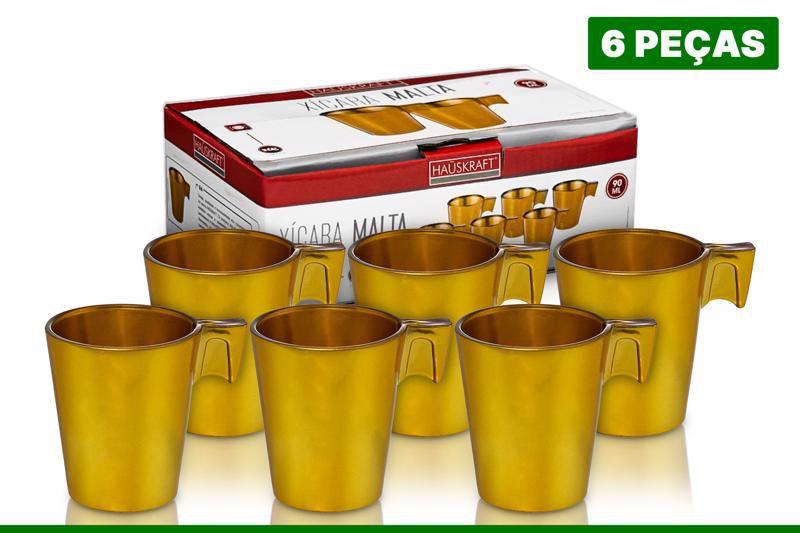 Xícara de Vidro Malta 90ml 6 Peças - HAUSKRAFT - Xícaras - Magazine Luiza