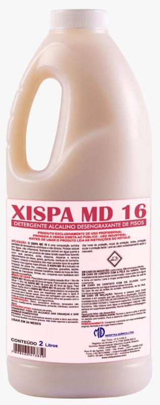 Xispa md 16 - detergente alcalino desengraxante de pisos - md - 2 litros - MD INDÚSTRIA QUÍMICA ...