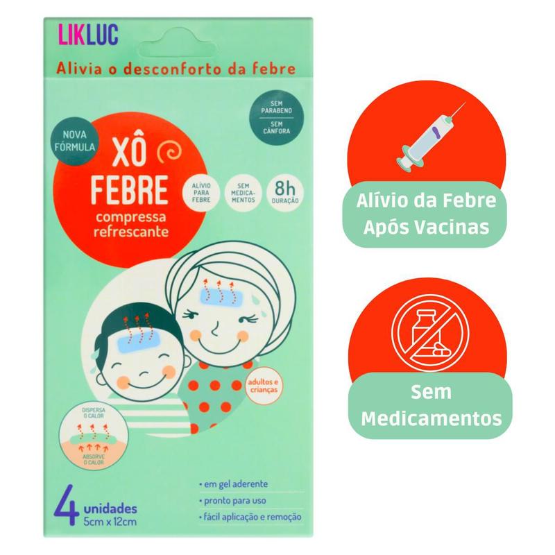 Xô Febre Adesivo Gel Compressa Refrescante Fria Likluc - Compressa e ...