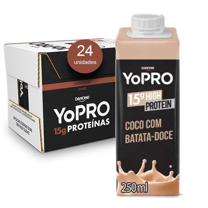 YoPRO Coco c/ Batata Doce 15g Proteina 250ml (24 Unidades) - Bebida Láctea - Magazine Luiza