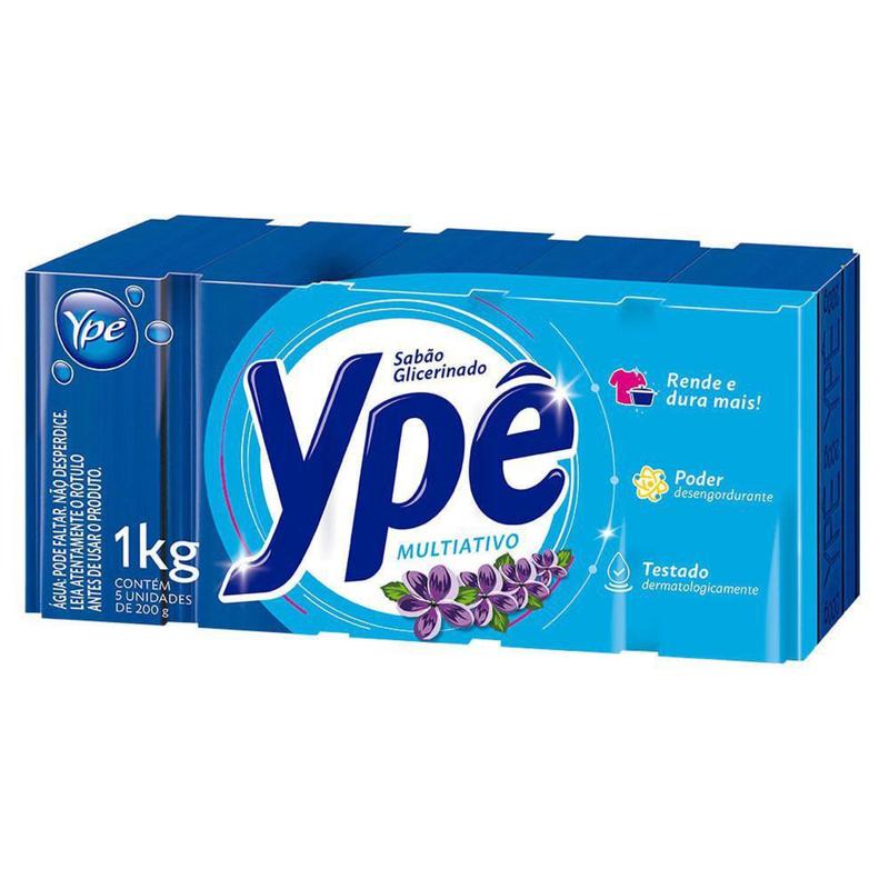 YPÊ Sabão em Barra Multiativo com Poder Desengordurante 1Kg - Sabão em ...