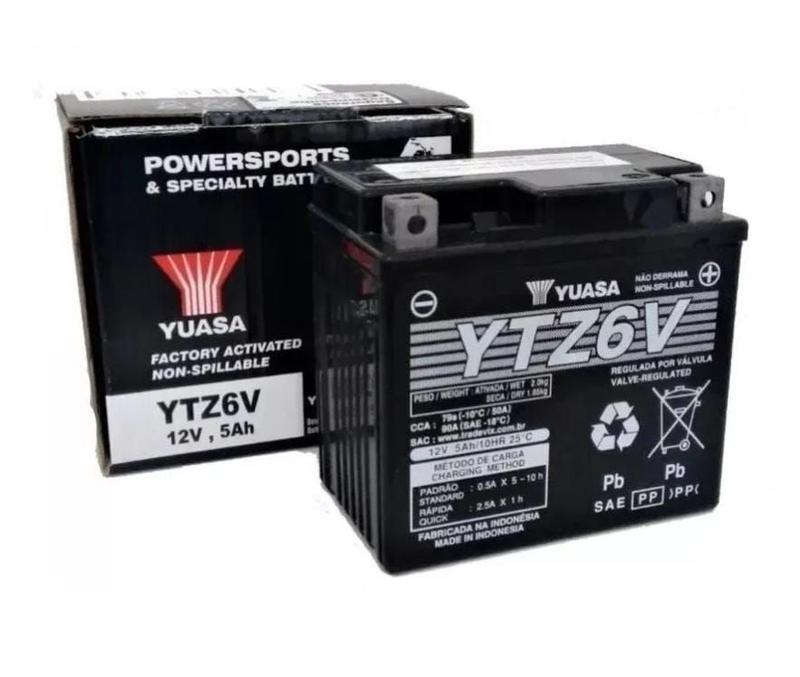 Yuasa Ytz6v 5ah Titan Fan Bros Xre300 Cg cargo Factor titan 150 bross pop 100 - Bateria ...