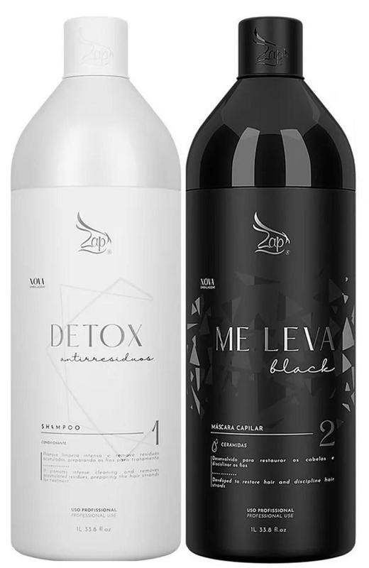 Zap Me Leva Black Escova Progressiva 2x1000ml - Progressiva para Cabelo ...