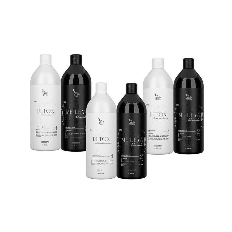 Zap Me Leva Black Escova Progressiva 4 Kits De (2 X 1 Litro ...