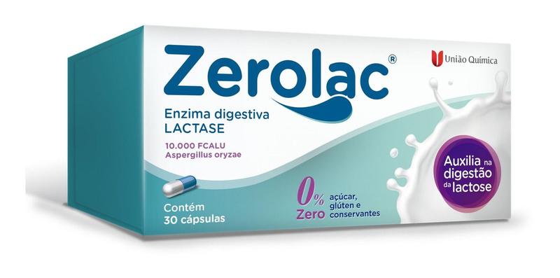 Zerolac Enzima Lactase 10.000 30 Caps Original Zero Açúcar - UNIAO ...