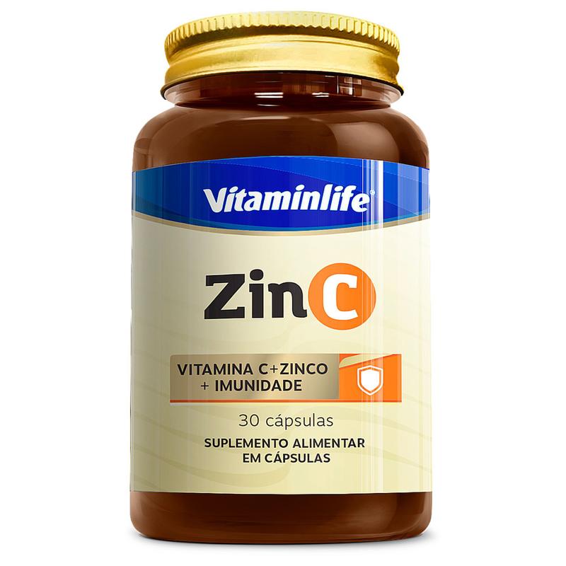 Zin C Vitaminlife - Vitamina C + Zinco 30 Cápsulas - Fitoterápicos e ...
