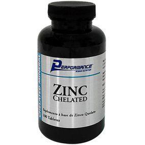 Zinc Chelated 100 tabletes - Performance Nutrition - Zinco - Magazine Luiza