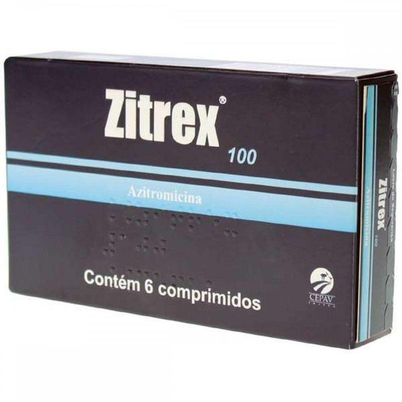 Zitrex 100mg 6 comprimidos - azitromicina - CEPAV - Farmácia Pet ...