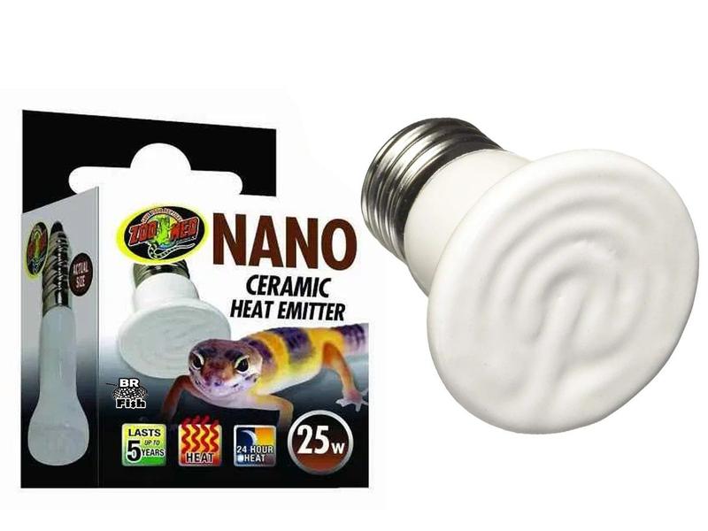 *Zoomed Nano Cerâmica Heat Emitter Emissor Calor Répteis 25W - Lâmpada - Magazine Luiza